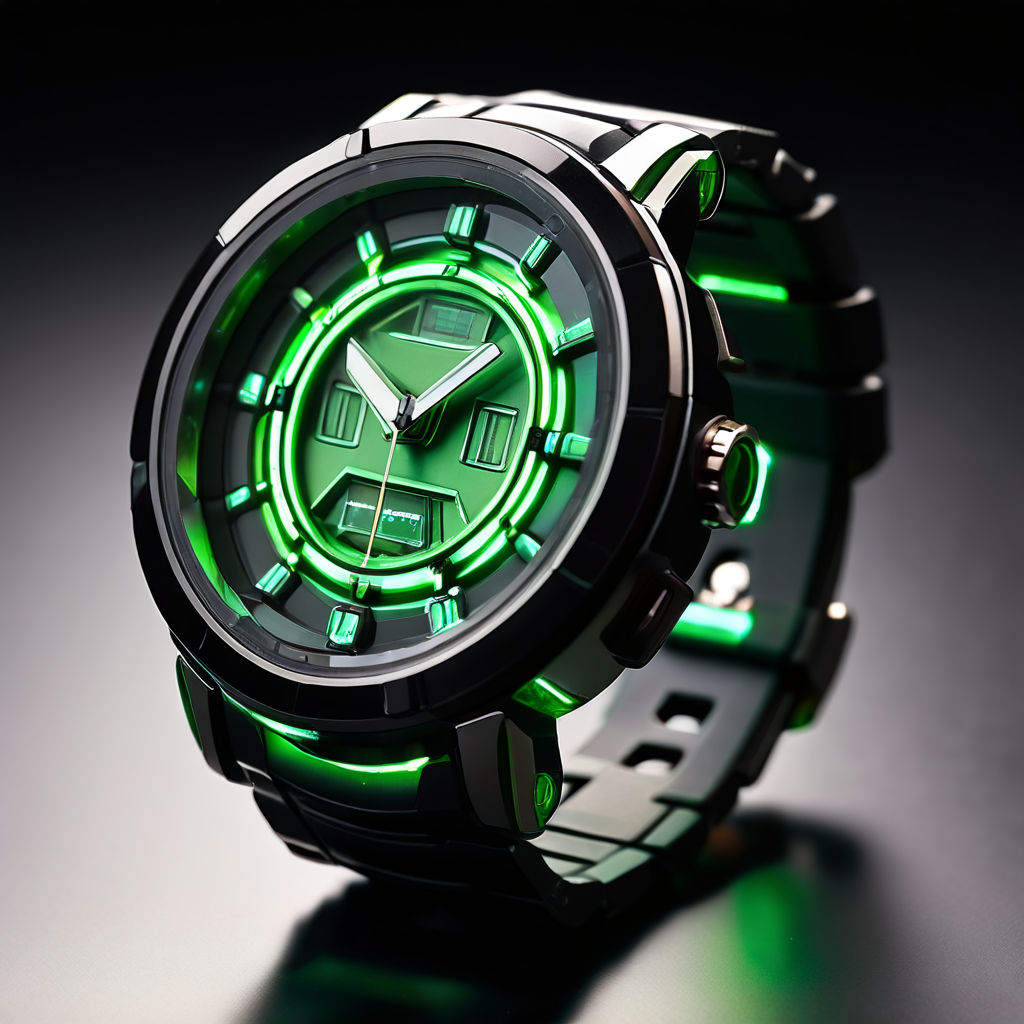 Imagine a high-tech watch reminiscent of Ben 10's Omnitrix by Jhon ...