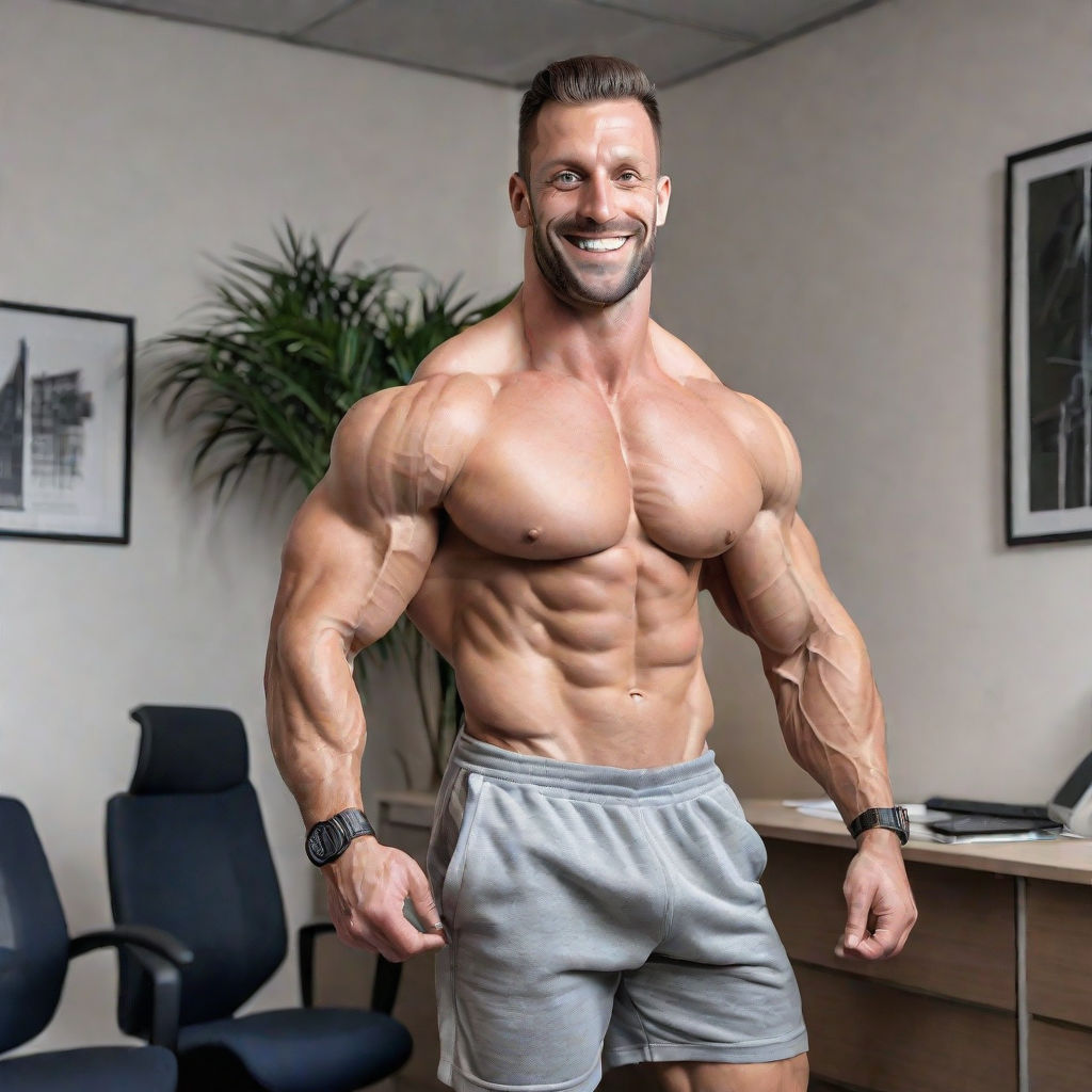 Handsome pumped massive 31yo italian pale skin bodybuilder s... by ...
