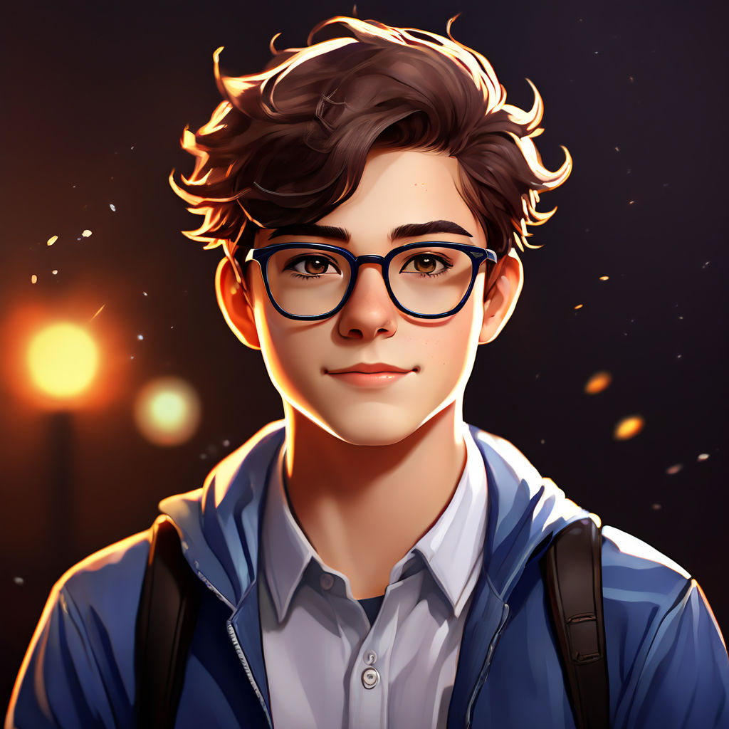 Create an avatar of a high school student with glasses. by KURATOR ...