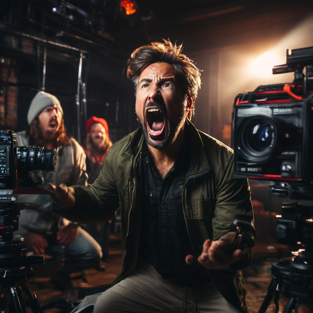A director is screaming at his film crew by Christin Helmbold - Playground