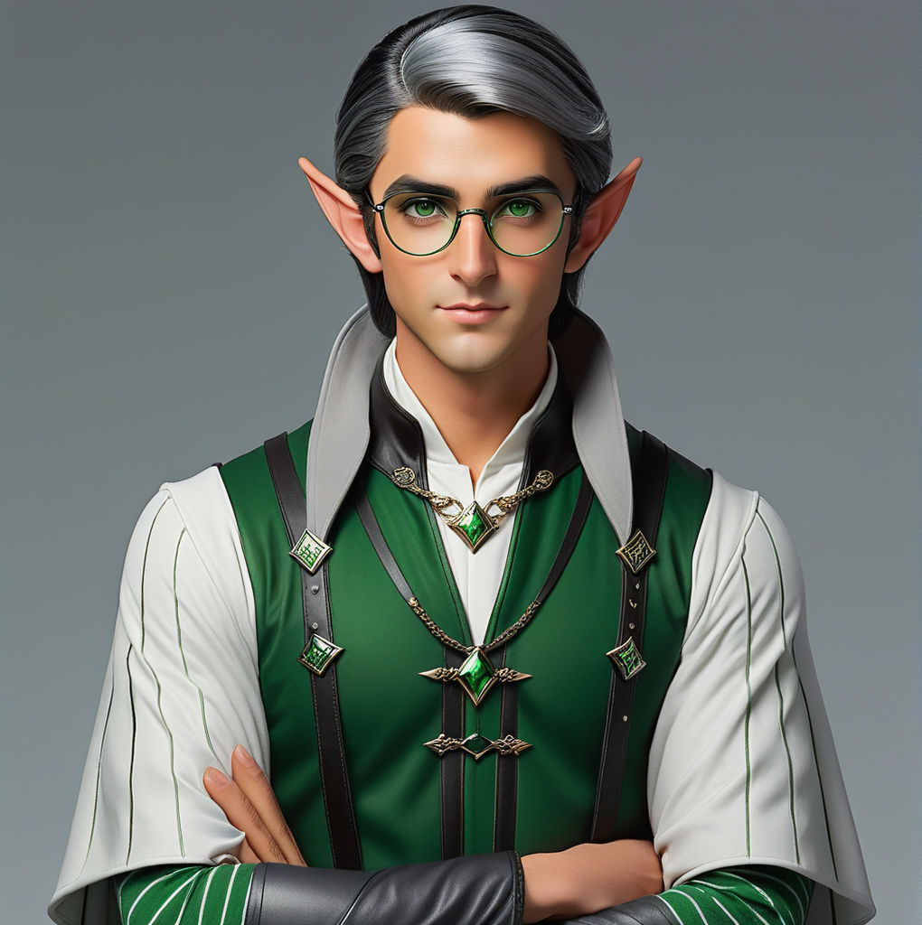 A royal elf male by Ariel Larsen - Playground