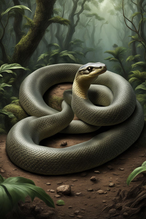 Image of a giant realistic snake the size of a medium island... by Alam ...