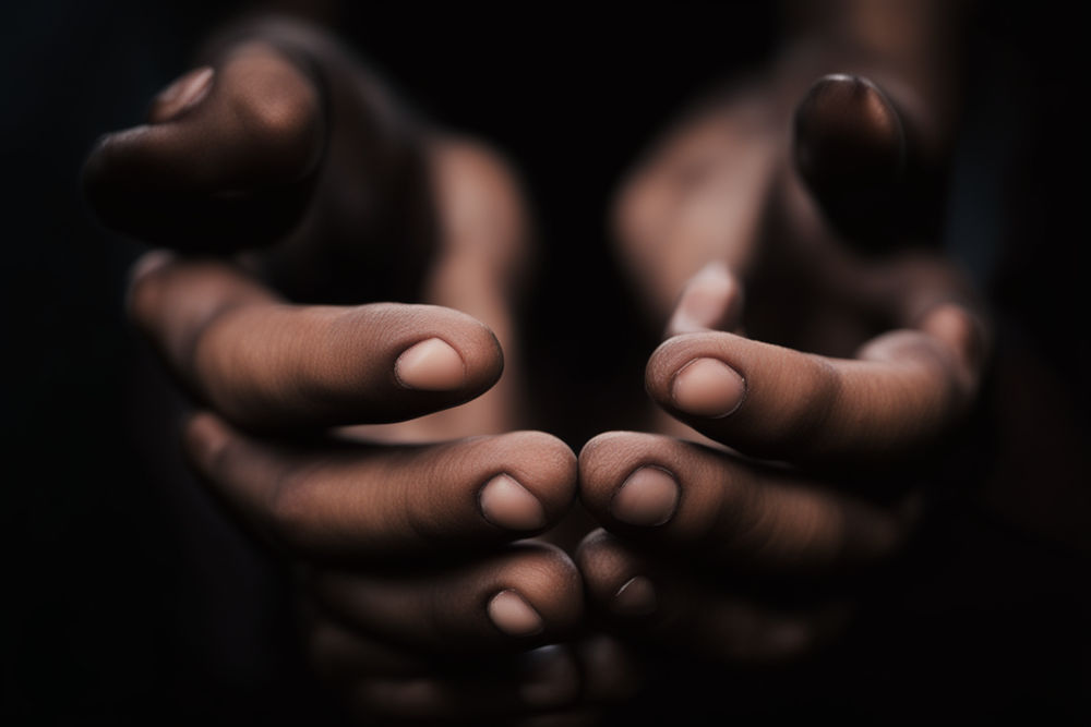 Dirty hands clasped together by fernando nascimento - Playground