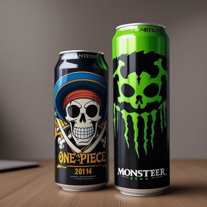 Lata de Monster Energy com tema One Piece by Albino Digs - Playground