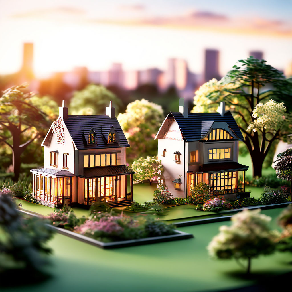 Papercraft depiction of two homes by GOKUL - Playground