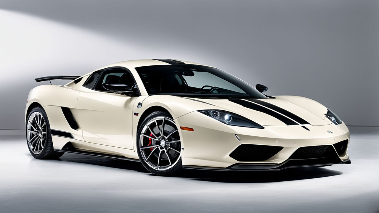 A cream-colored car with a sleek by Marian87 - Playground