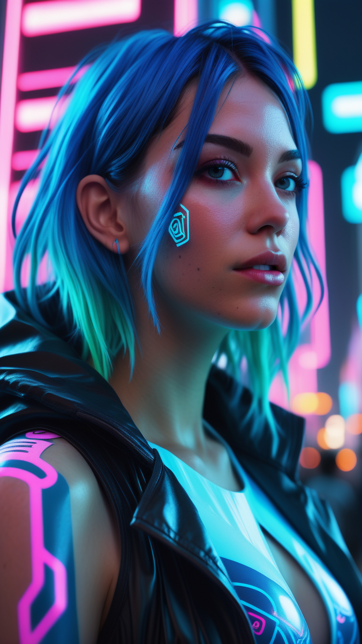 A futuristic female figure by Danien - Playground