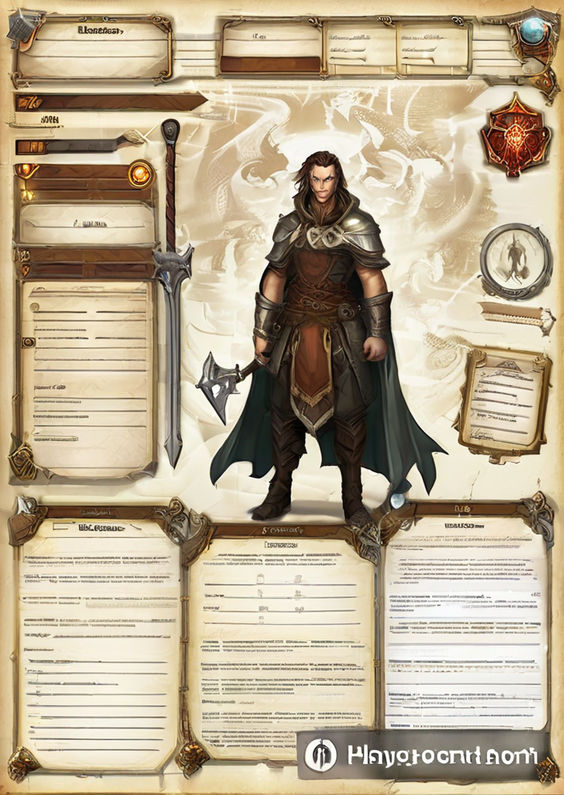 A user interface design for an RPG game by Rikelvy Will - Playground