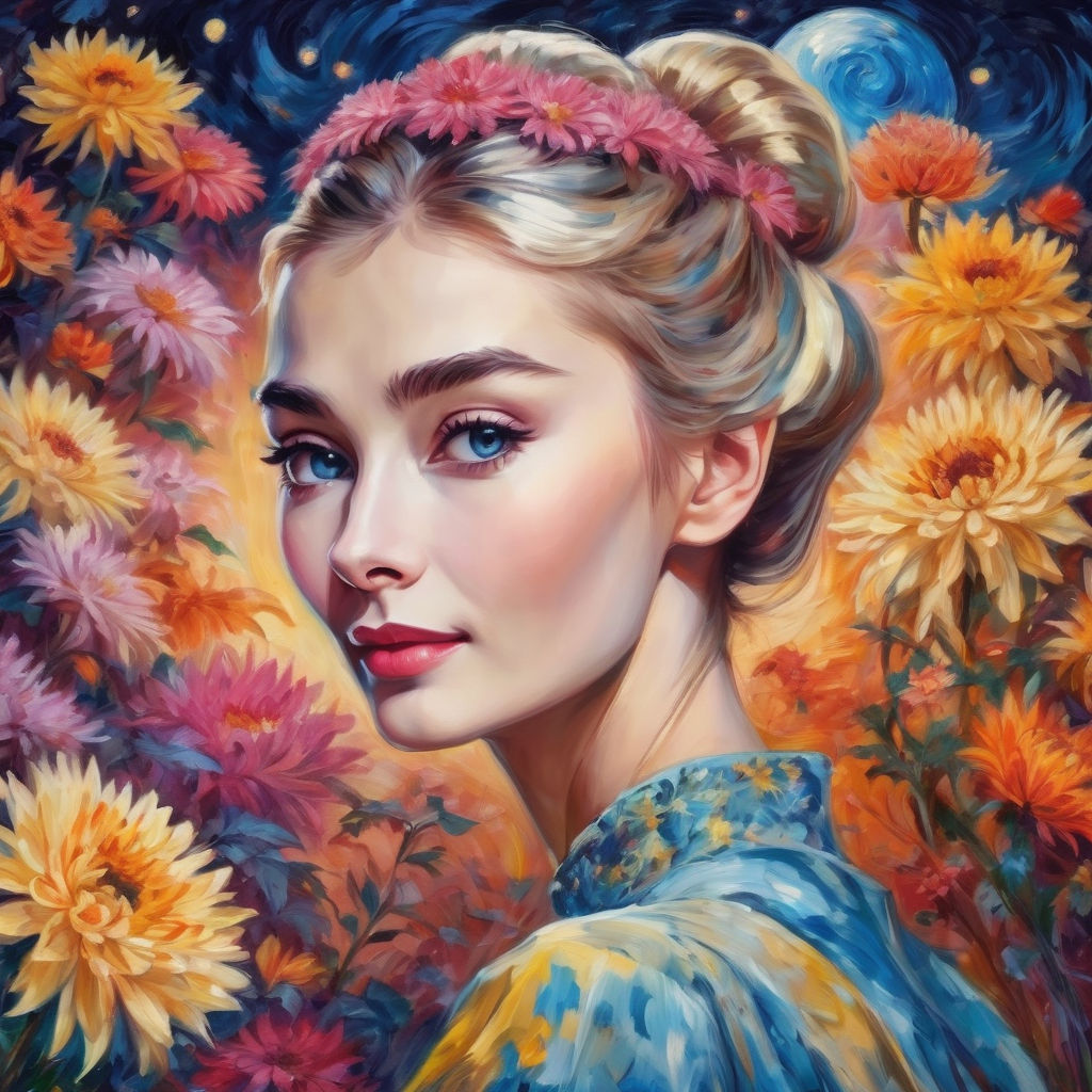 Fantasy Very Beautiful Woman Queen With Face And Eyes Audrey... by ...