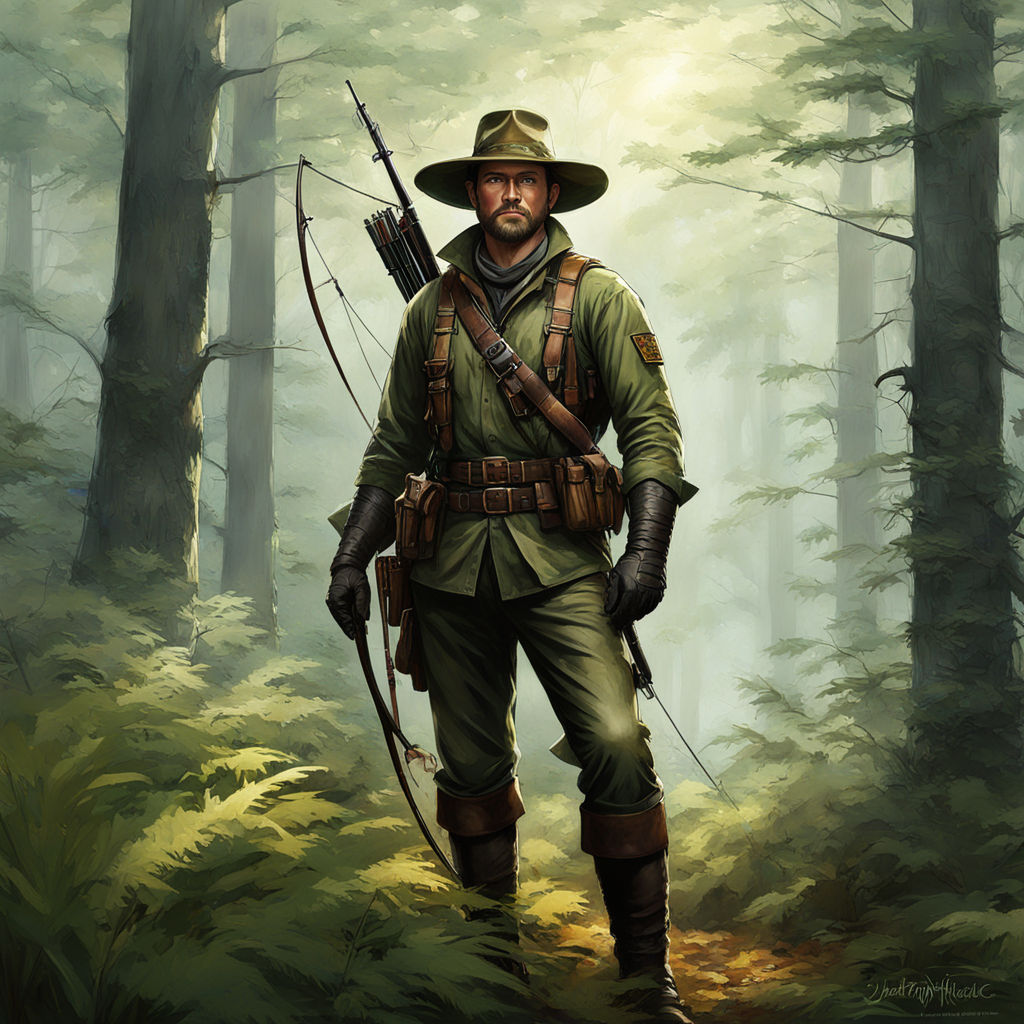 Full body portrait of a hunter by Marcin Niewitecki - Playground