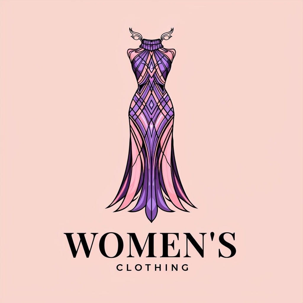 Elegant Modern Dress Logo For Women s Clothing Brand Playground