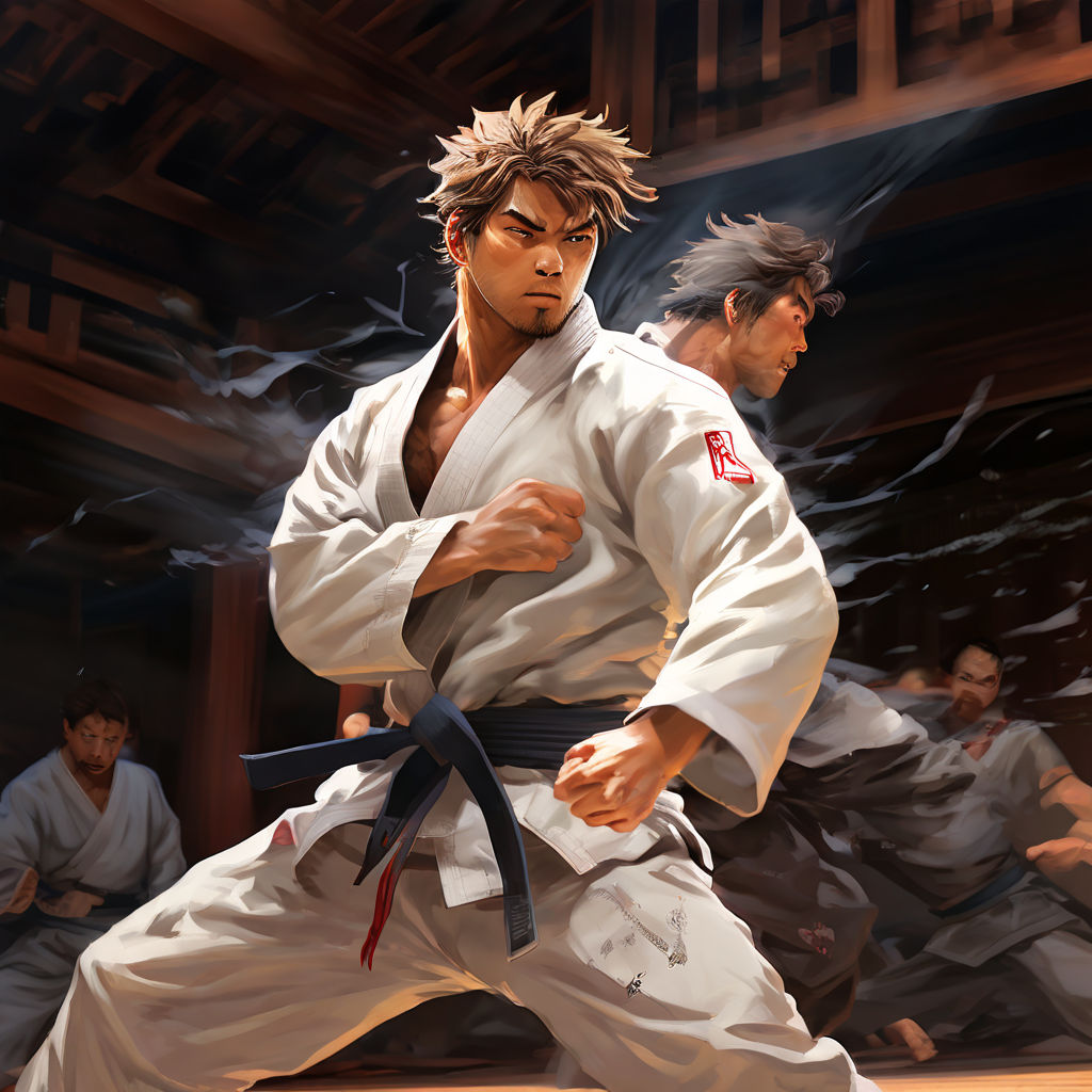 Anime-style character performing a judo throw by Эркинбеков Эрназ ...