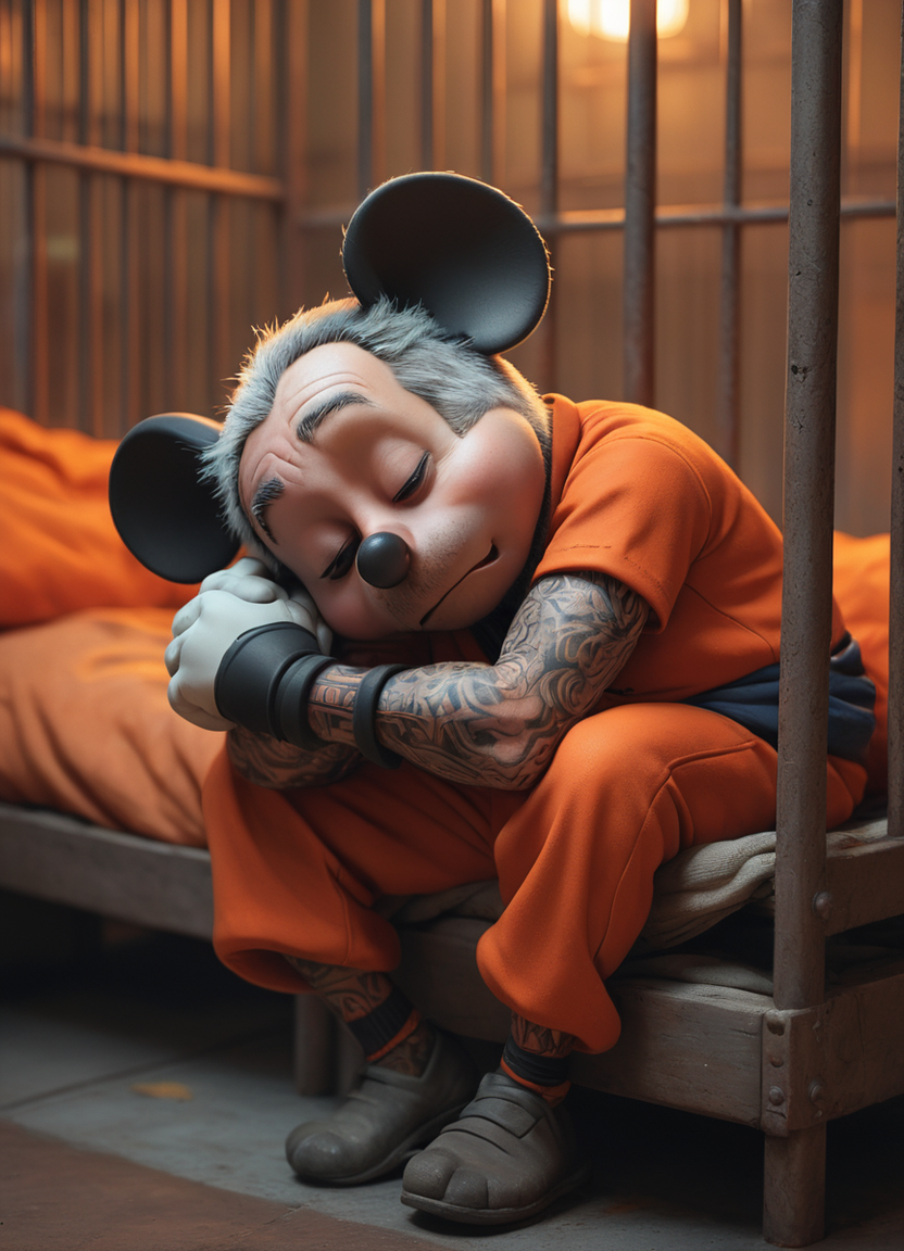 Mickey Mouse (Disney) in prision by Kico Toralles - Playground