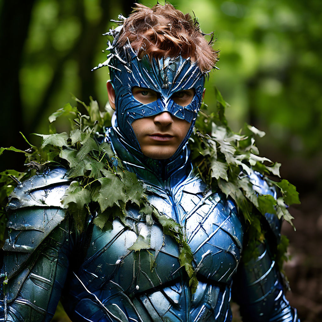 Realistic superhero covered in layers of mud snowburst short... by ...