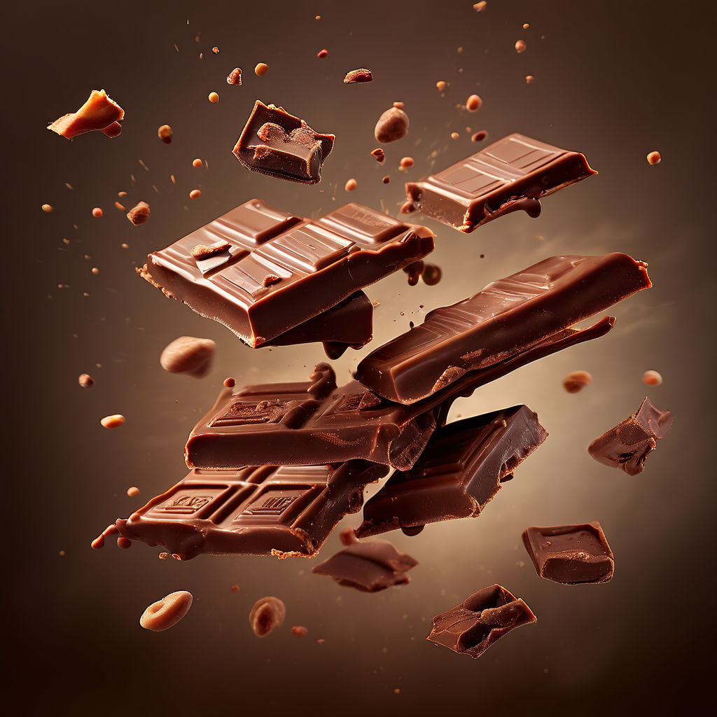 Flying chocolate bars in the air by марина т - Playground