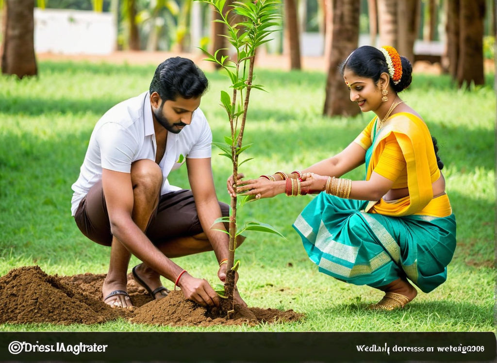 Kerala couple planting tree together in wedding traditional ... by ...
