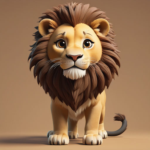 Make a cute 3D character. I wish it was a male lion with the... by ...