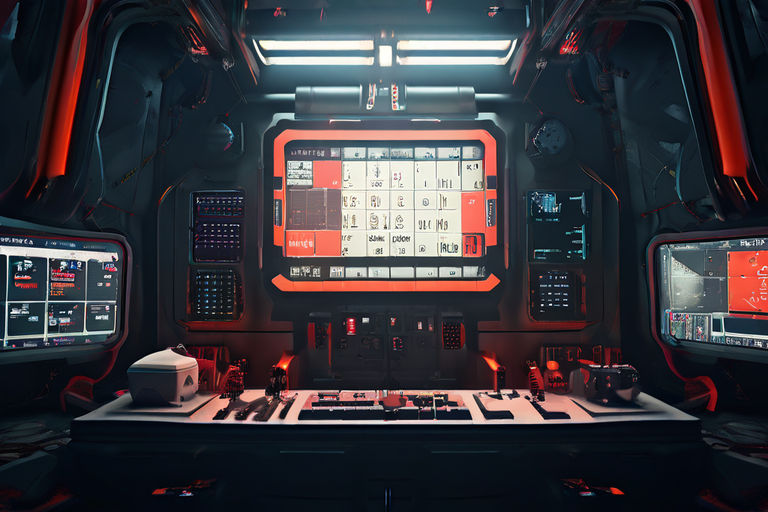 Soviet retrofuturism stationary electronic calendar in space... by БЕС1 ...