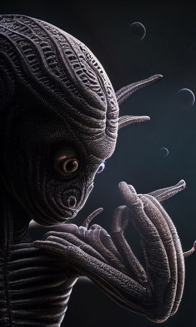 A black little blind alien animal by Dosh - Playground