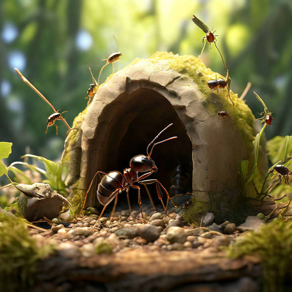 Original digital render featuring an industrious ant bustlin... by ...