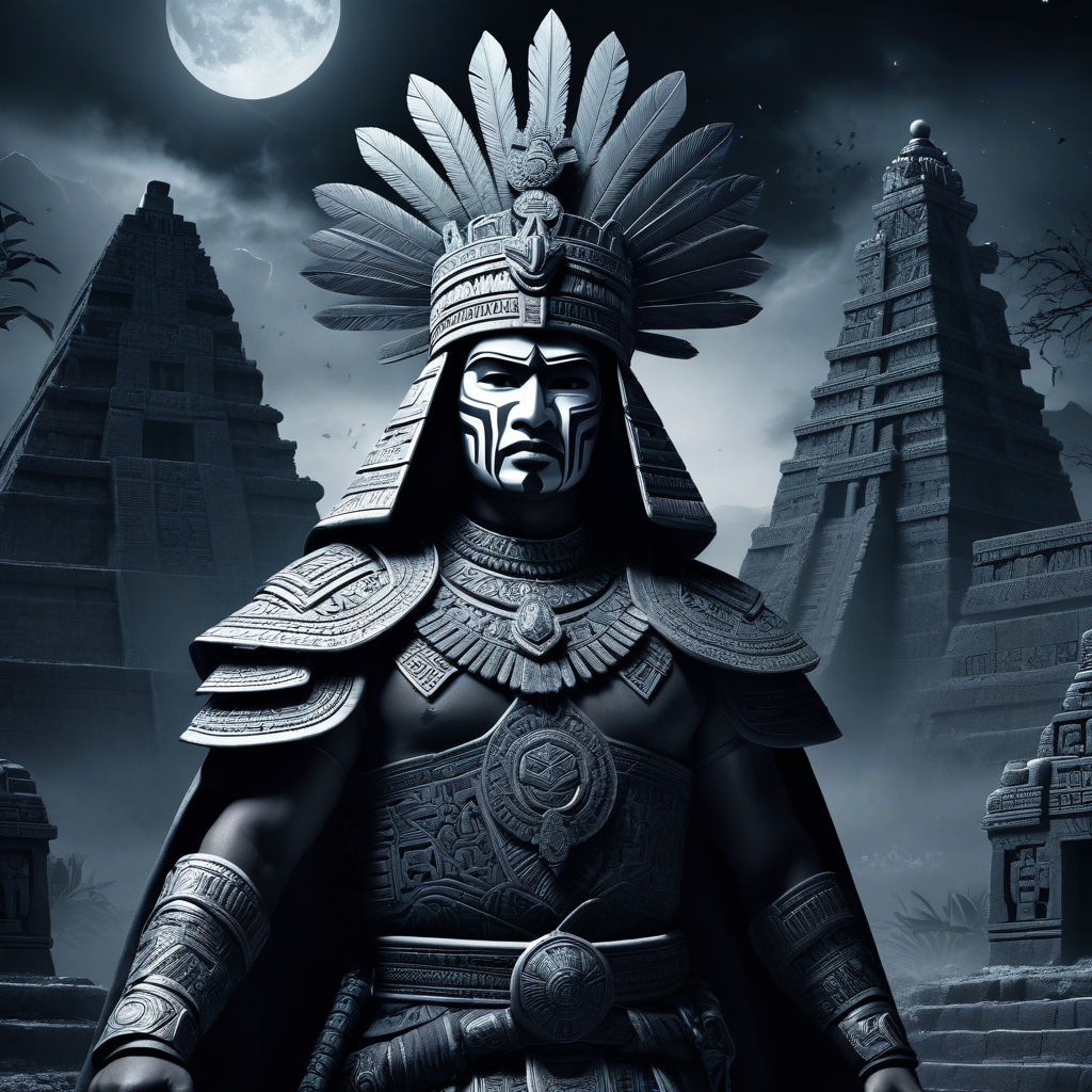 A captivating monochromatic image capturing the fall of Moct... by ...