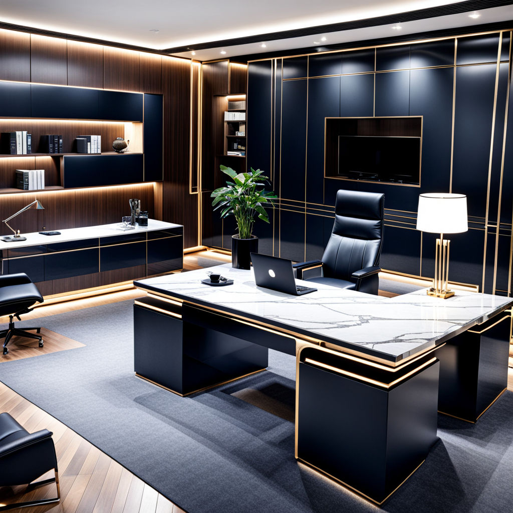 Design a luxury office with CEO desk by Aartique Interiors - Playground