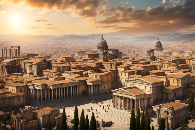 Roman Empire city captured from a three-point perspective by daniel ...