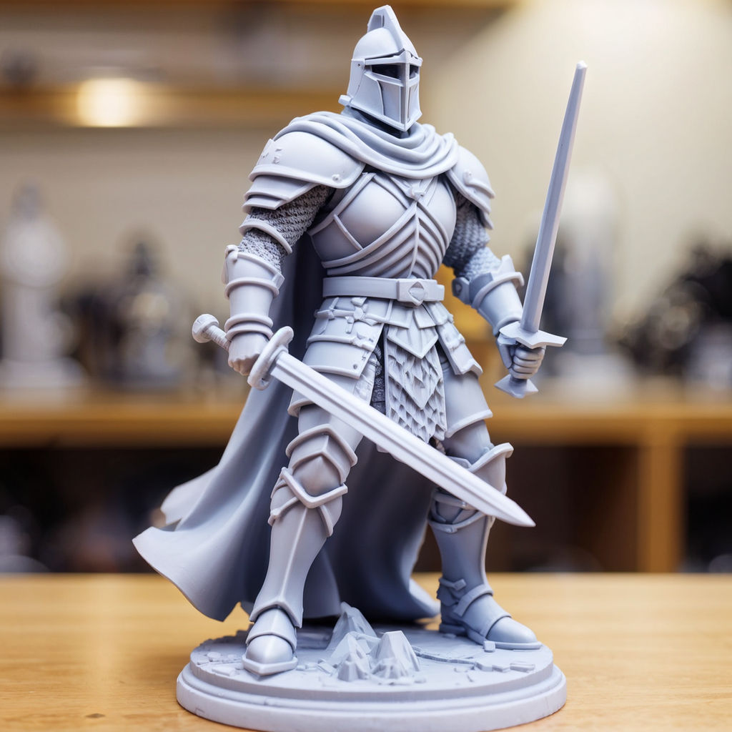 Simple 3D printing of plastic knight statue by Вэбгет Дропы - Playground