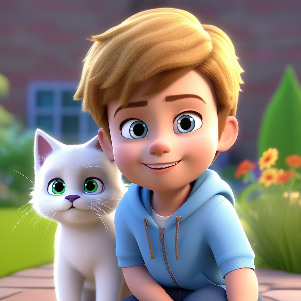 Boy 5 year-old cartoon 3d animation character small and shor... by ...