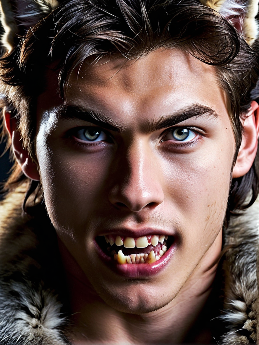 Male teenager mid-transformation into a werewolf by Jey (SoliKey ...