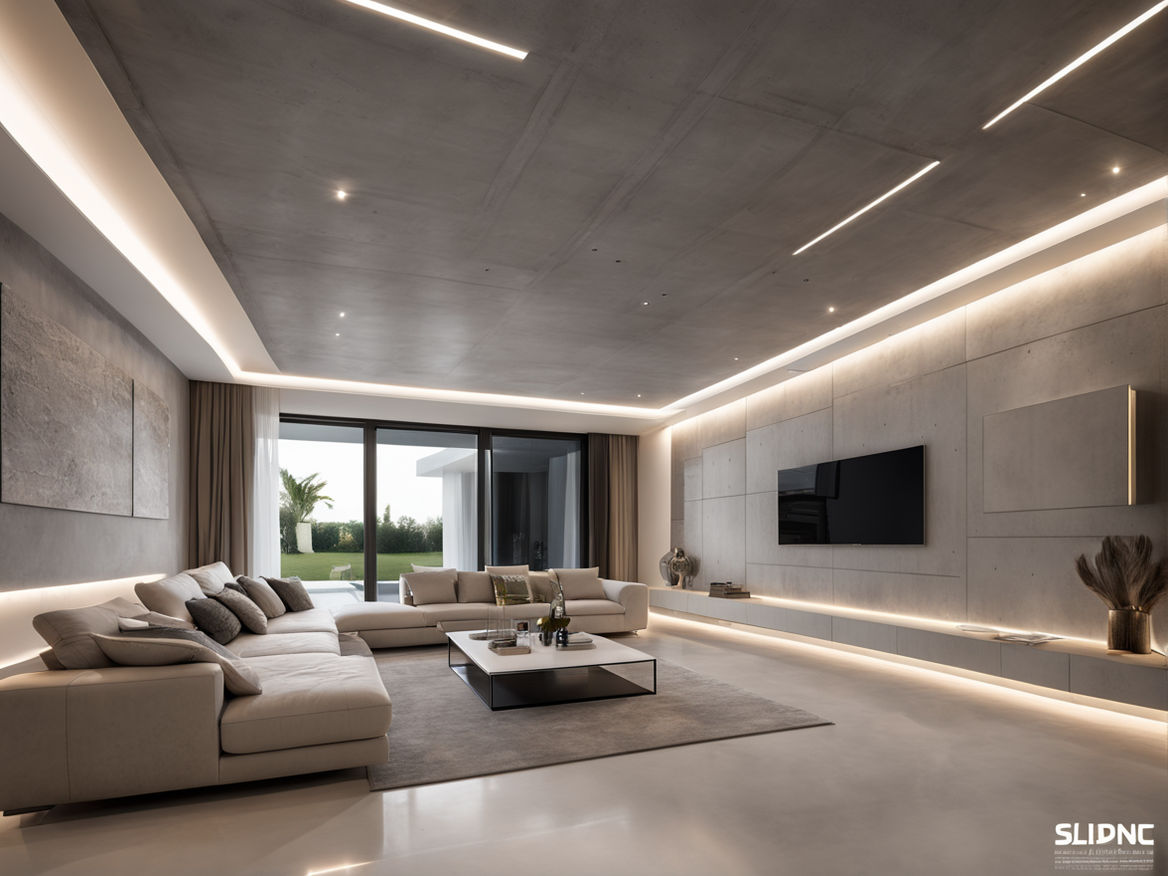 LED profile shadow gap ceiling to wall and wall to floor by AlaaAMK ...