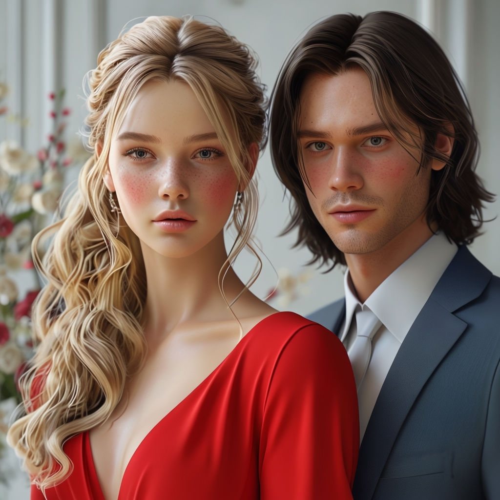 A beautiful young 18-year-old woman with long wavy blonde ha... by ...