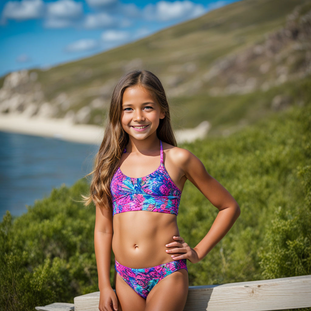 11 year old girl in bikini Looking forward to the water by Red_eminem Roos - Playground