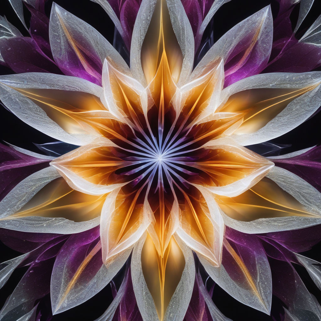 A stunning and intricate photograph of a crystal flower by Simone ...