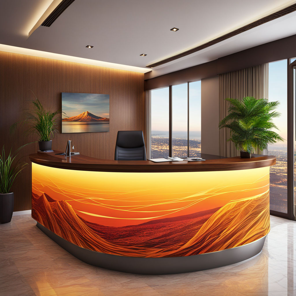 Sunset Luxurious Hotel reception desk by Niyah - Playground