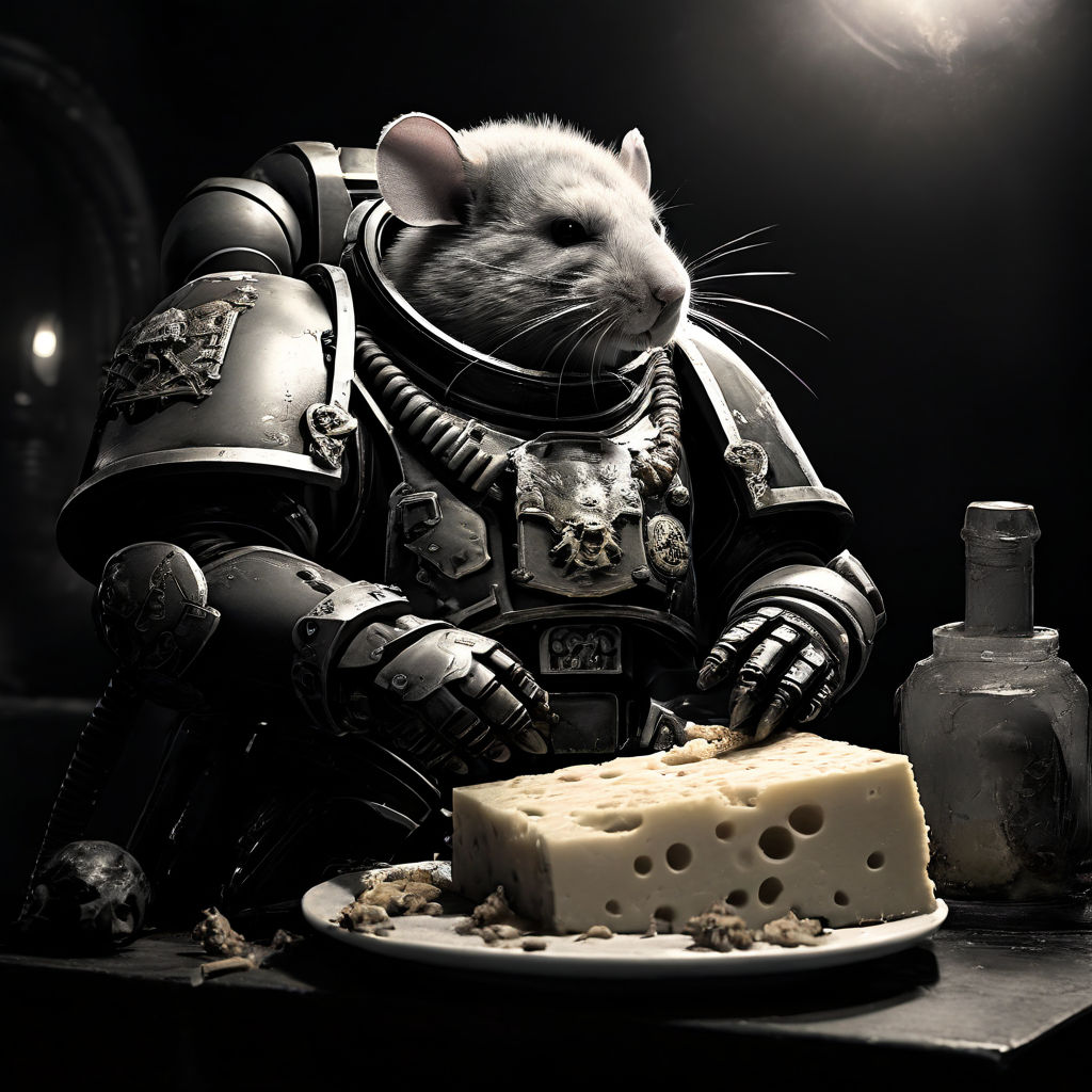 Warhammer 40000 space marine rat will eat a big piece of che... by Maks ...