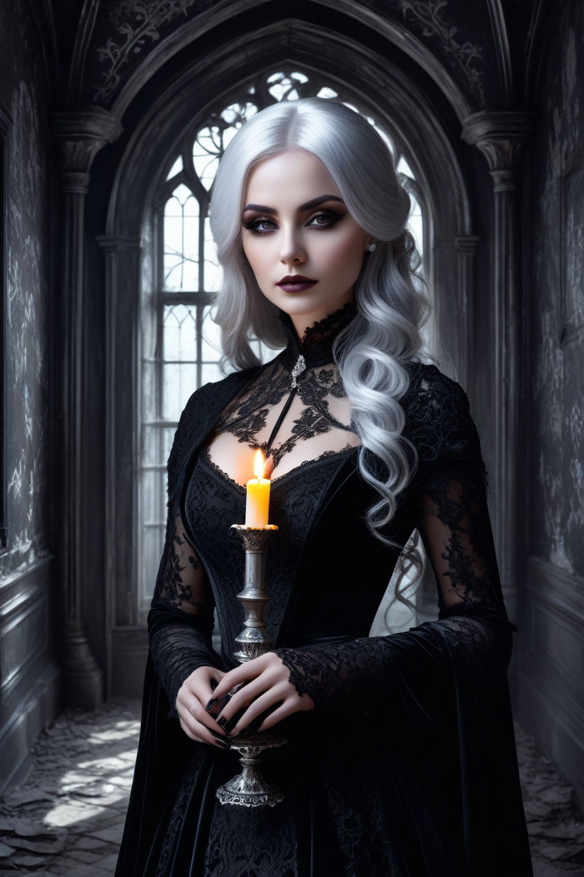 Beautiful looking gothic woman by Olga Andrievska - Playground
