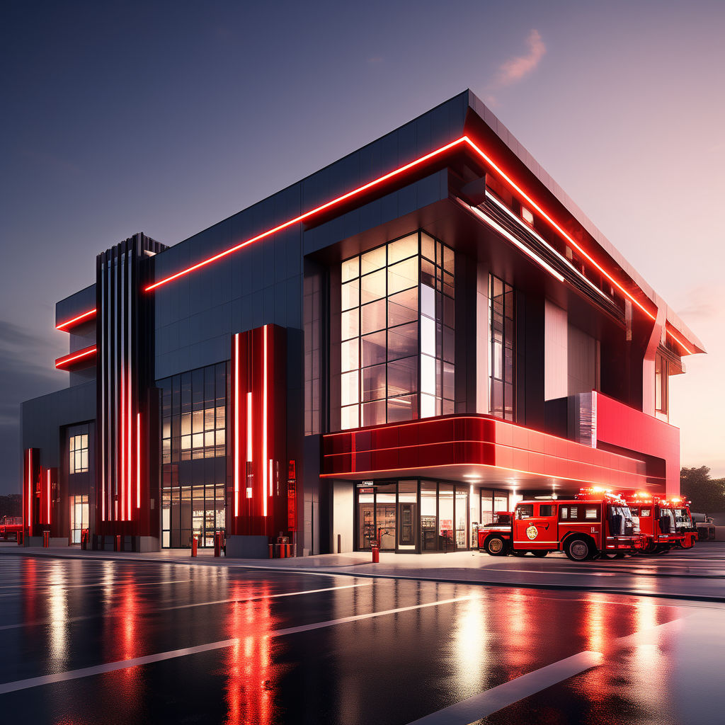 Modern fire station architecture by 아록 - Playground