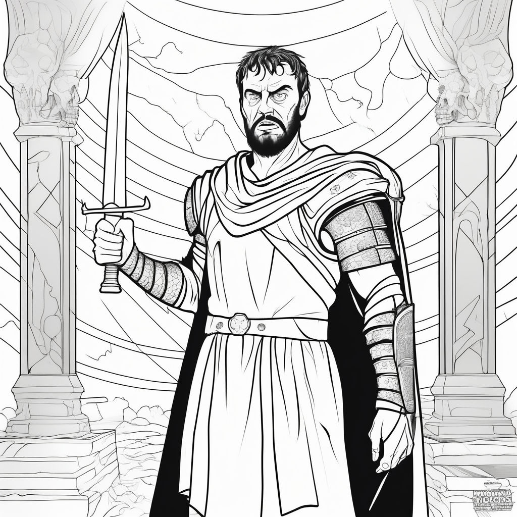 Coloring page of Macbeth from the year 3000 by Kendra Bess Designs ...