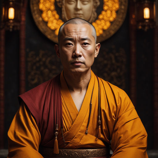 Chinese monk by Javier Lopez - Playground