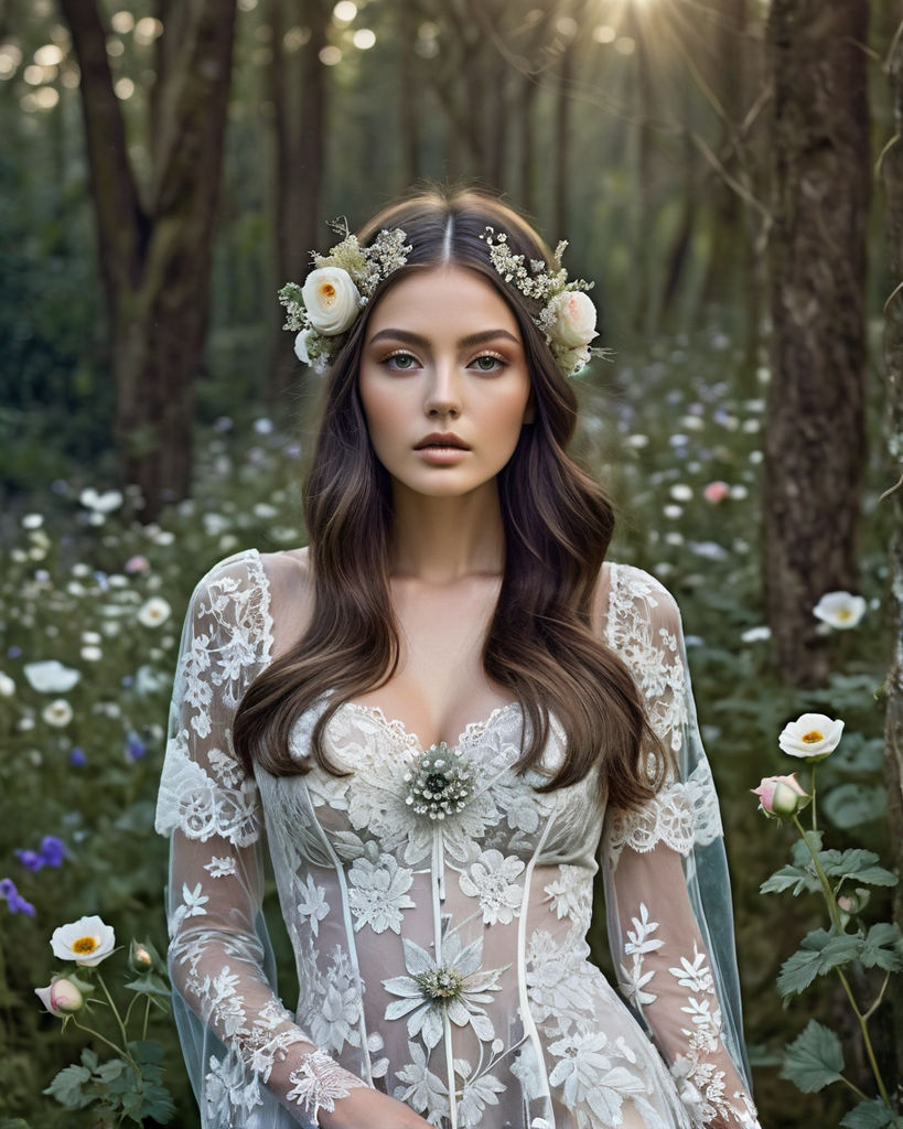 Girl Turns Into Flower Forest Spirit By Alexander Henke Playground