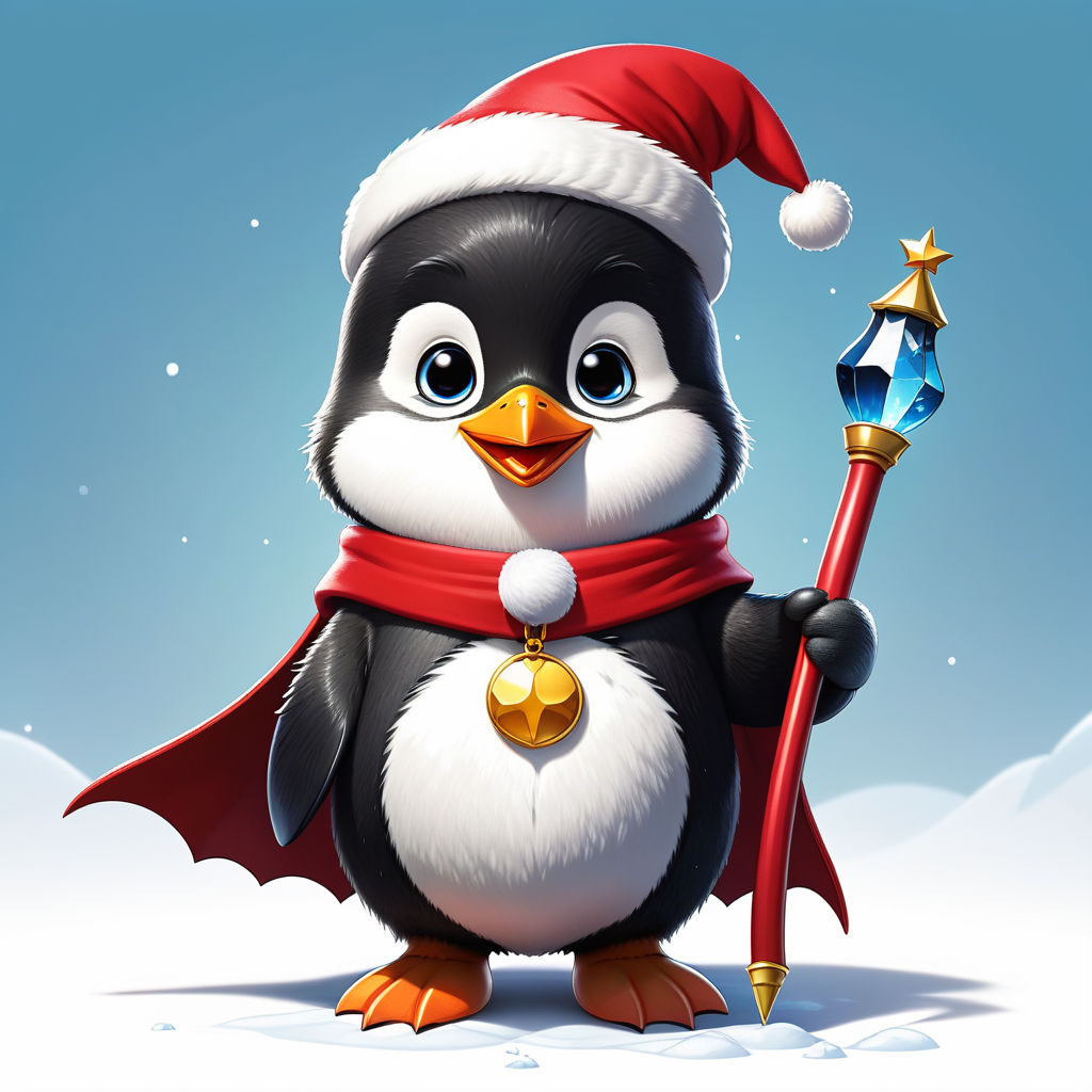 A thin cute cartoon penguin by Sherwin Naidoo - Playground