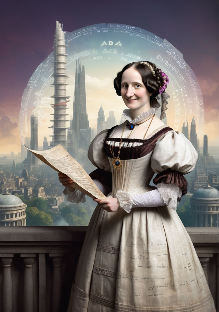 Ada Lovelace standing proudly with a radiant smile by Mark Angelo ...