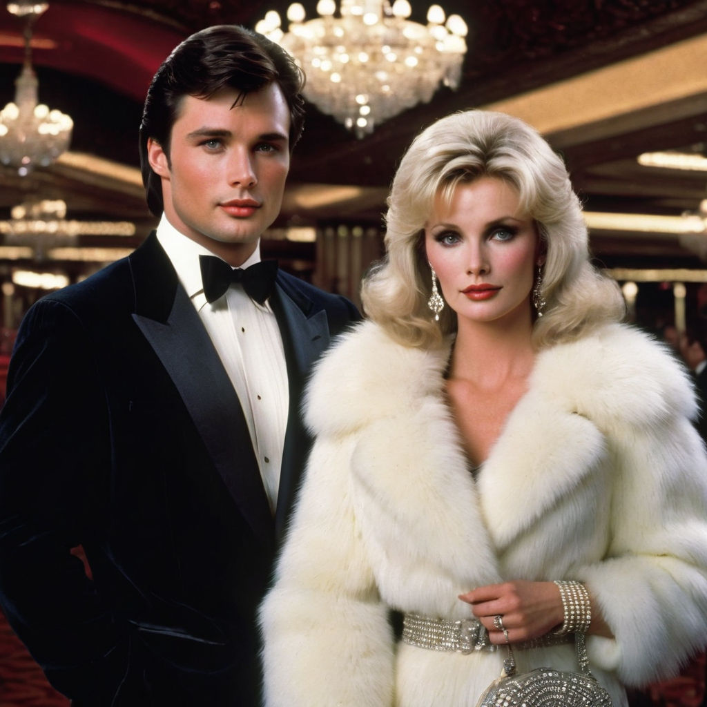 1980s era. Tom Welling as Clark Kent and Morgan Fairchild as... by ...