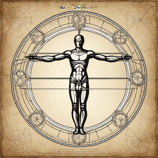 Vitruvian dummy 2d drawing by David Cantídio - Playground