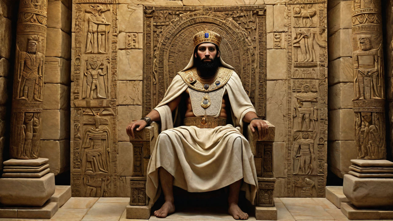 An oil painting of King Jeroboam by prompt dream - Playground