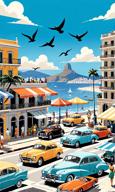 Generate a scene in a vector model made in Adobe Illustrator... by ...