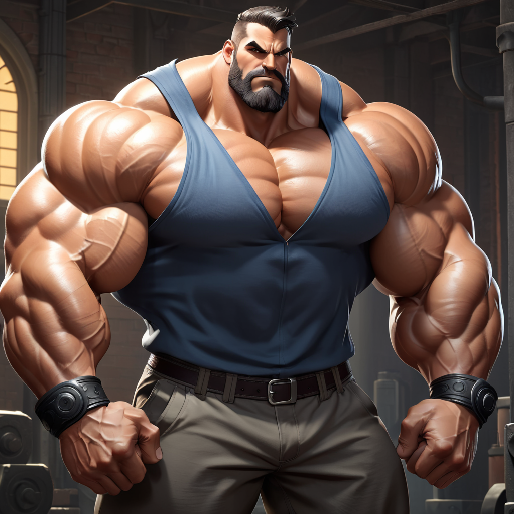 Oversized character with huge-biceps by JJSmithMG - Playground