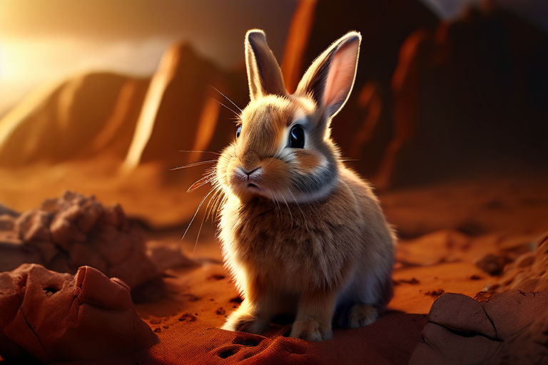 A cute rabbit in the mars by Farhaan Khan - Playground