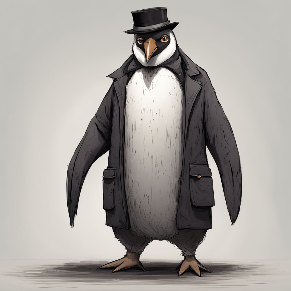 A penguin man like Likui with many Beard by Winston Cho - Playground